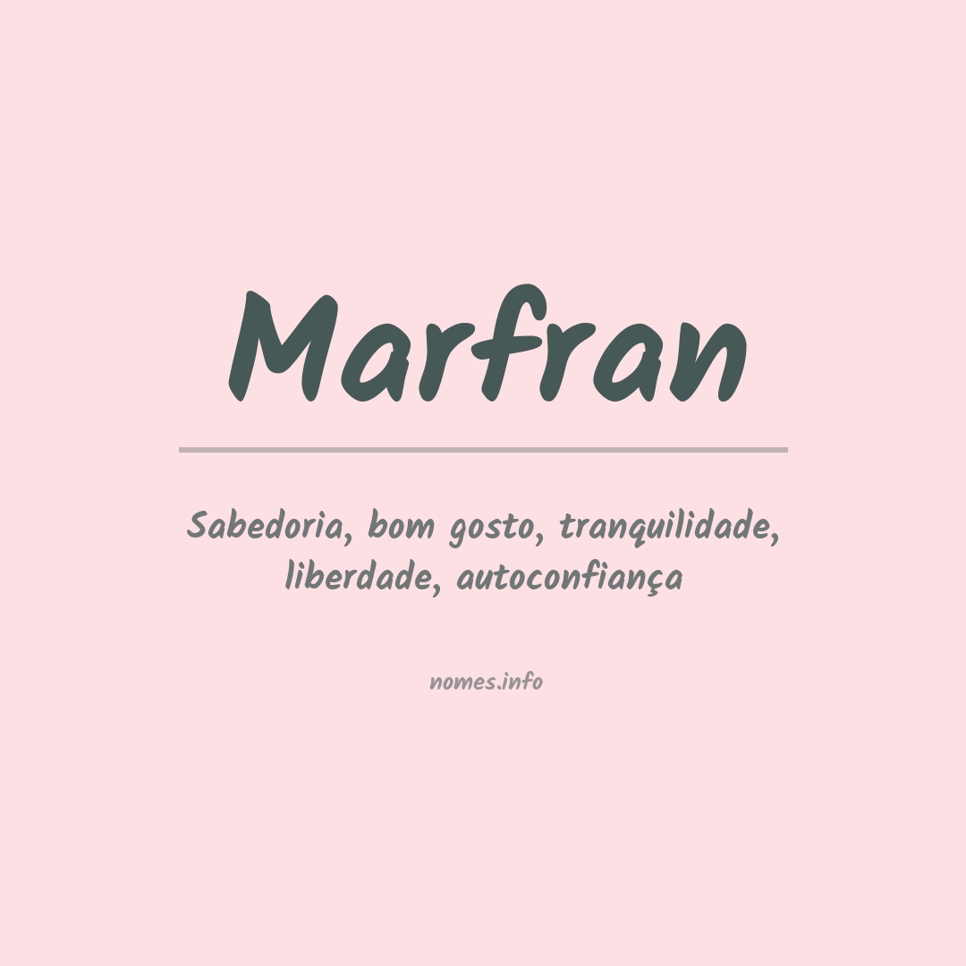 Significado do nome Marfran
