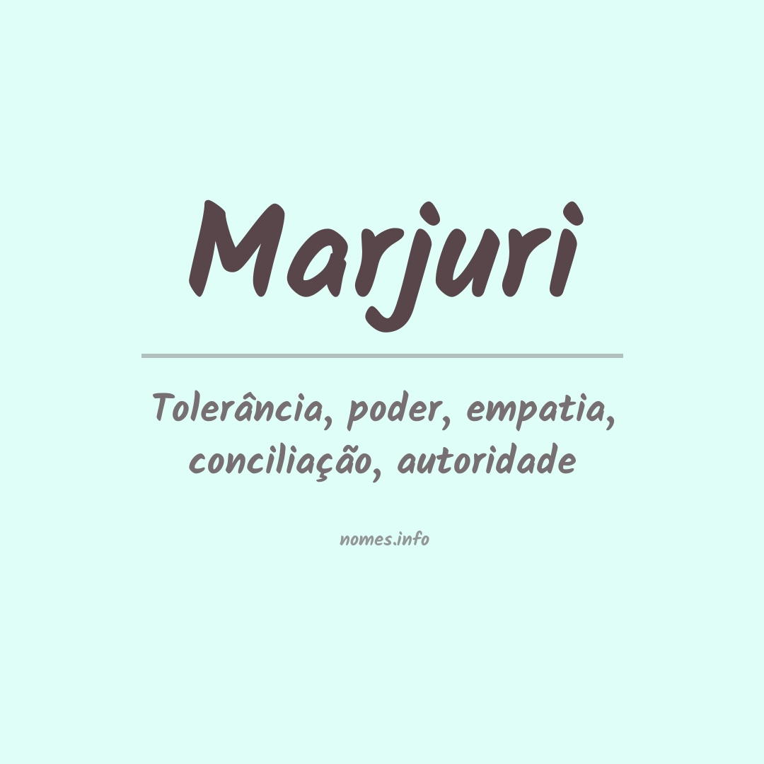 Significado do nome Marjuri