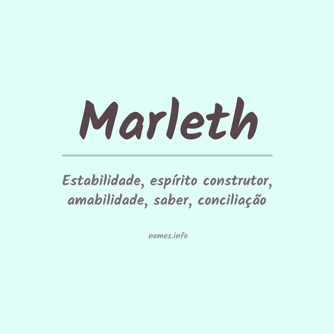 Significado do nome Marleth