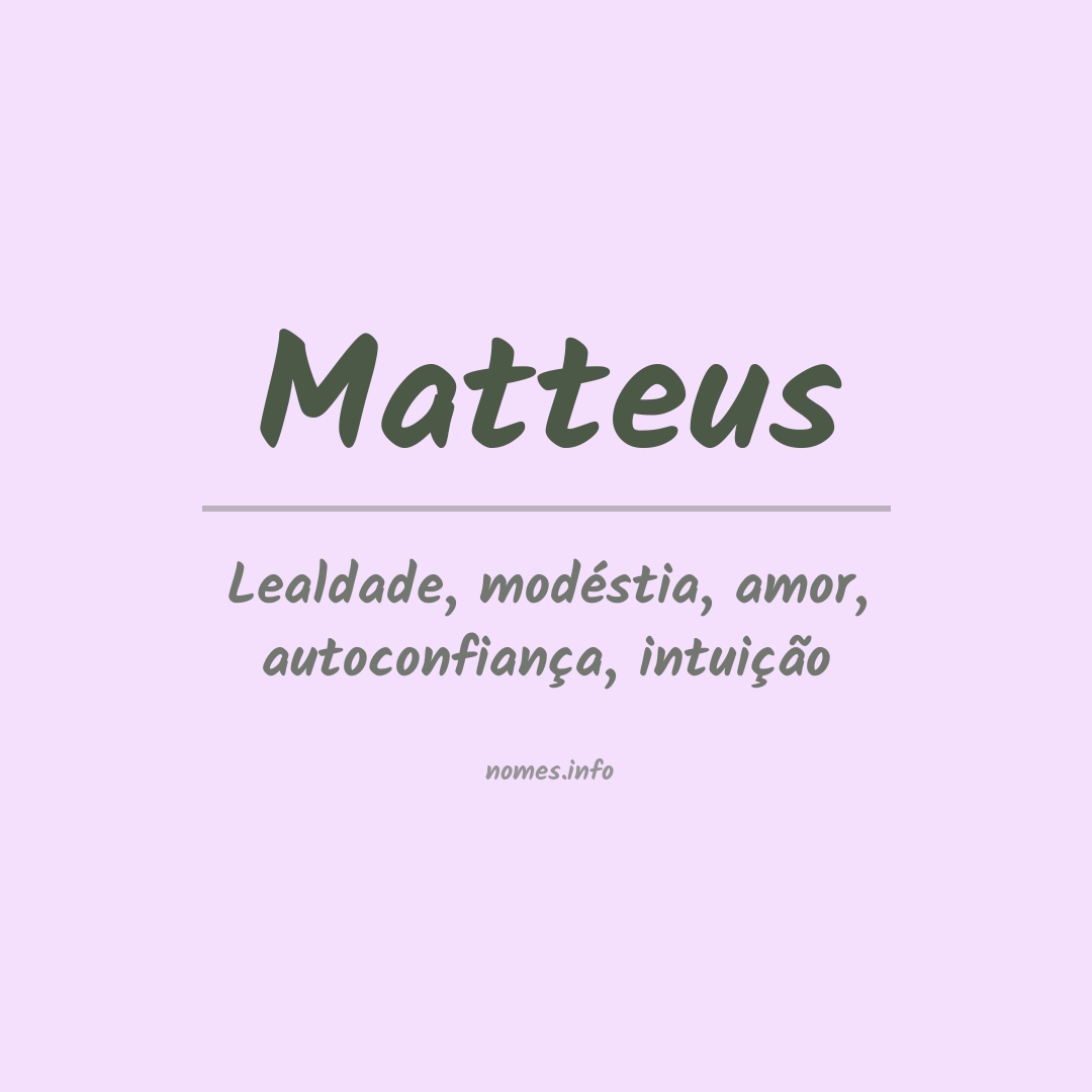 Significado do nome Matteus