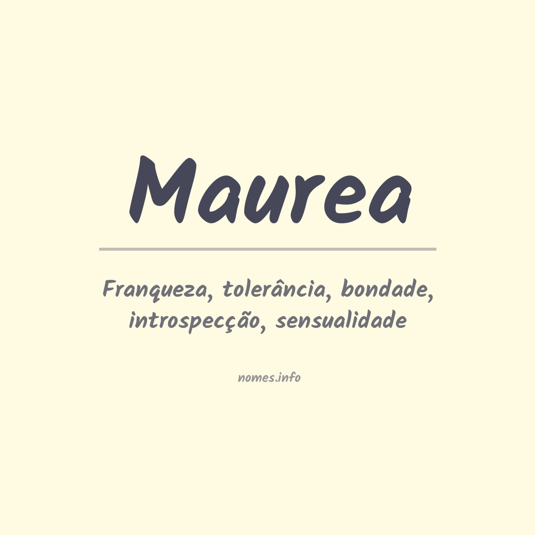 Significado do nome Maurea