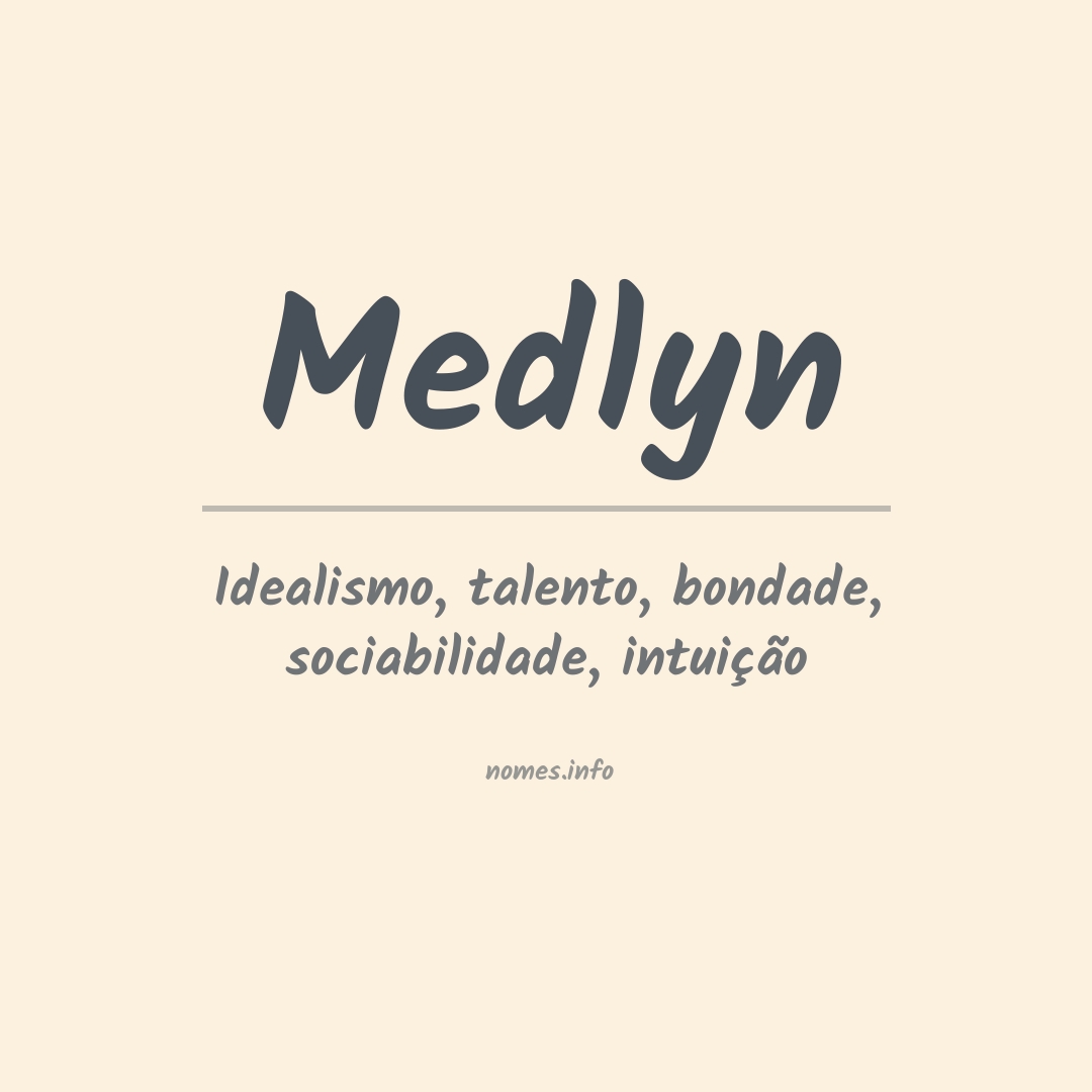 Significado do nome Medlyn