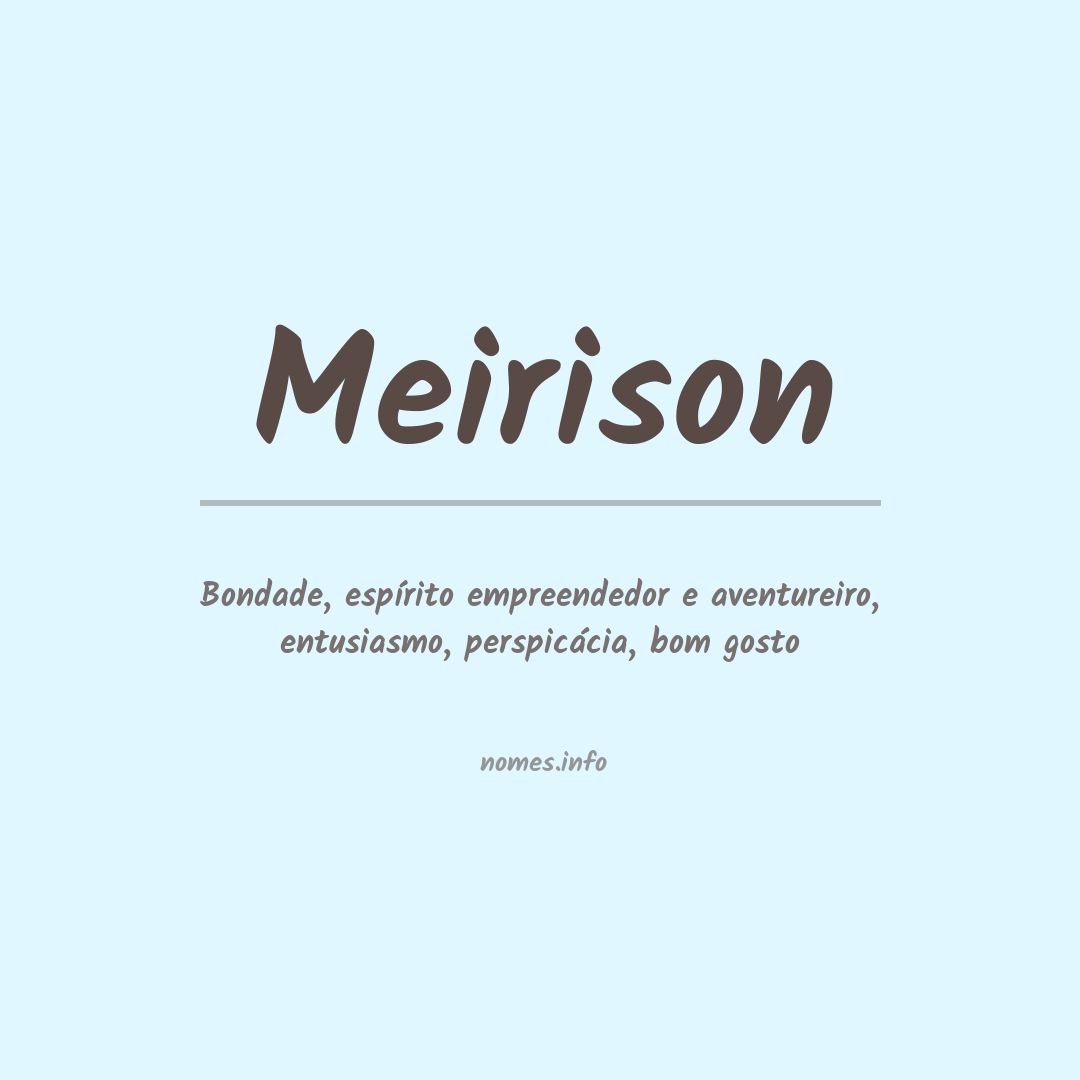 Significado do nome Meirison