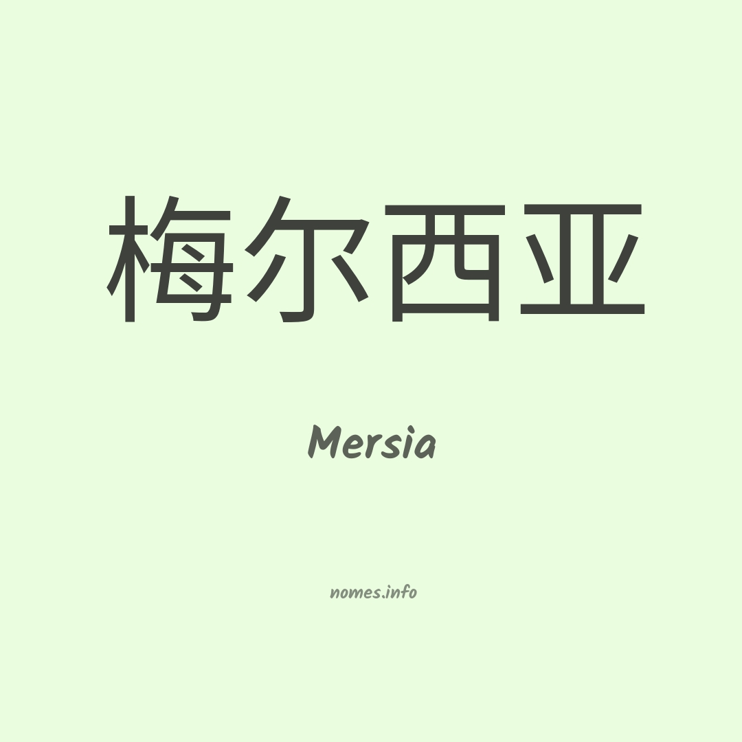 Significado do nome Mersia