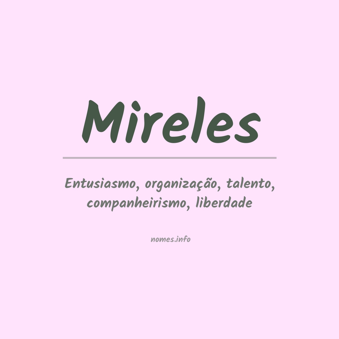 Significado do nome Mireles