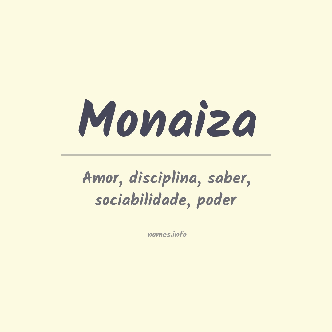 Significado do nome Monaiza
