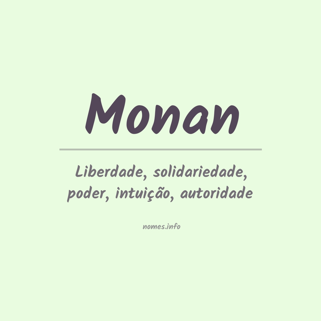 Significado do nome Monan