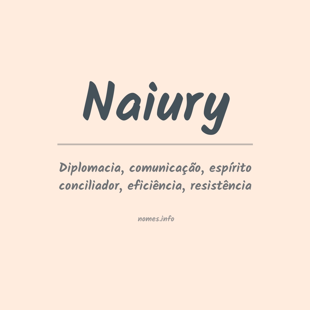 Significado do nome Naiury