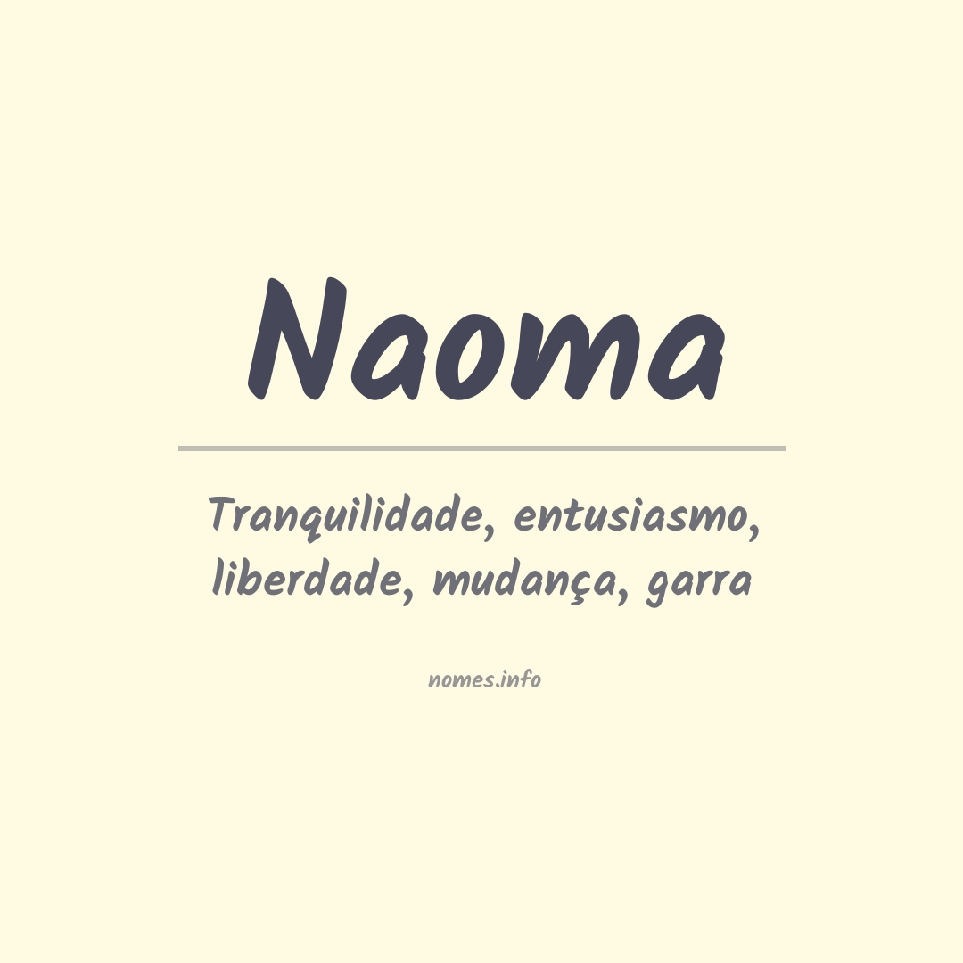Significado do nome Naoma