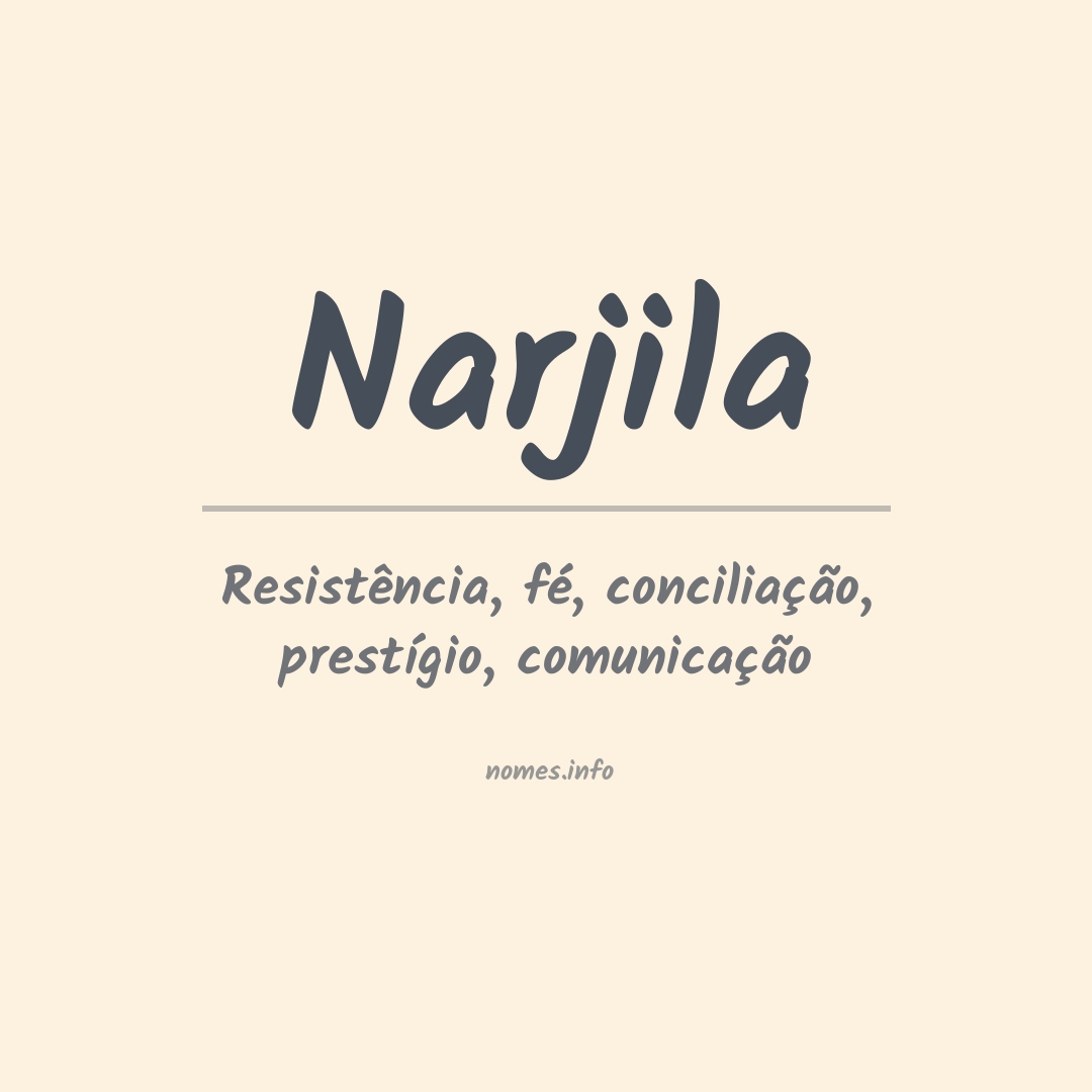 Significado do nome Narjila