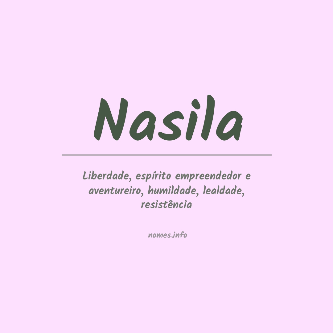 Significado do nome Nasila