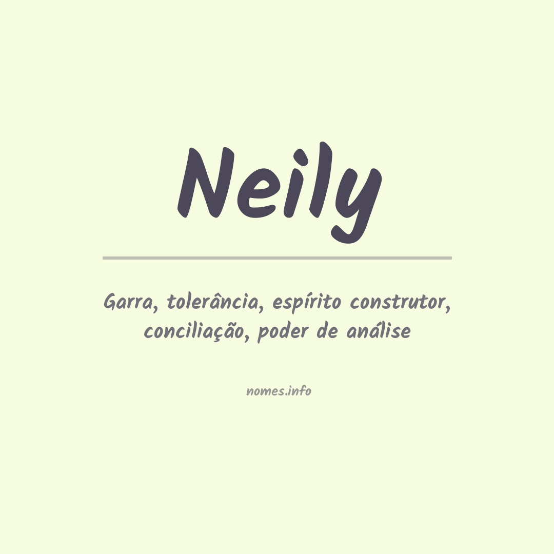 Significado do nome Neily