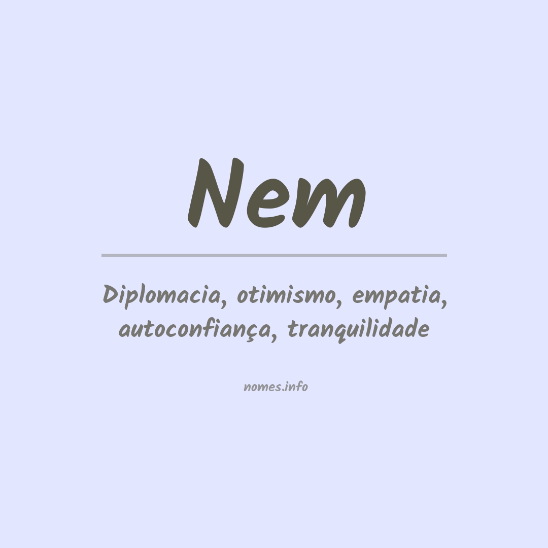 Significado do nome Nem
