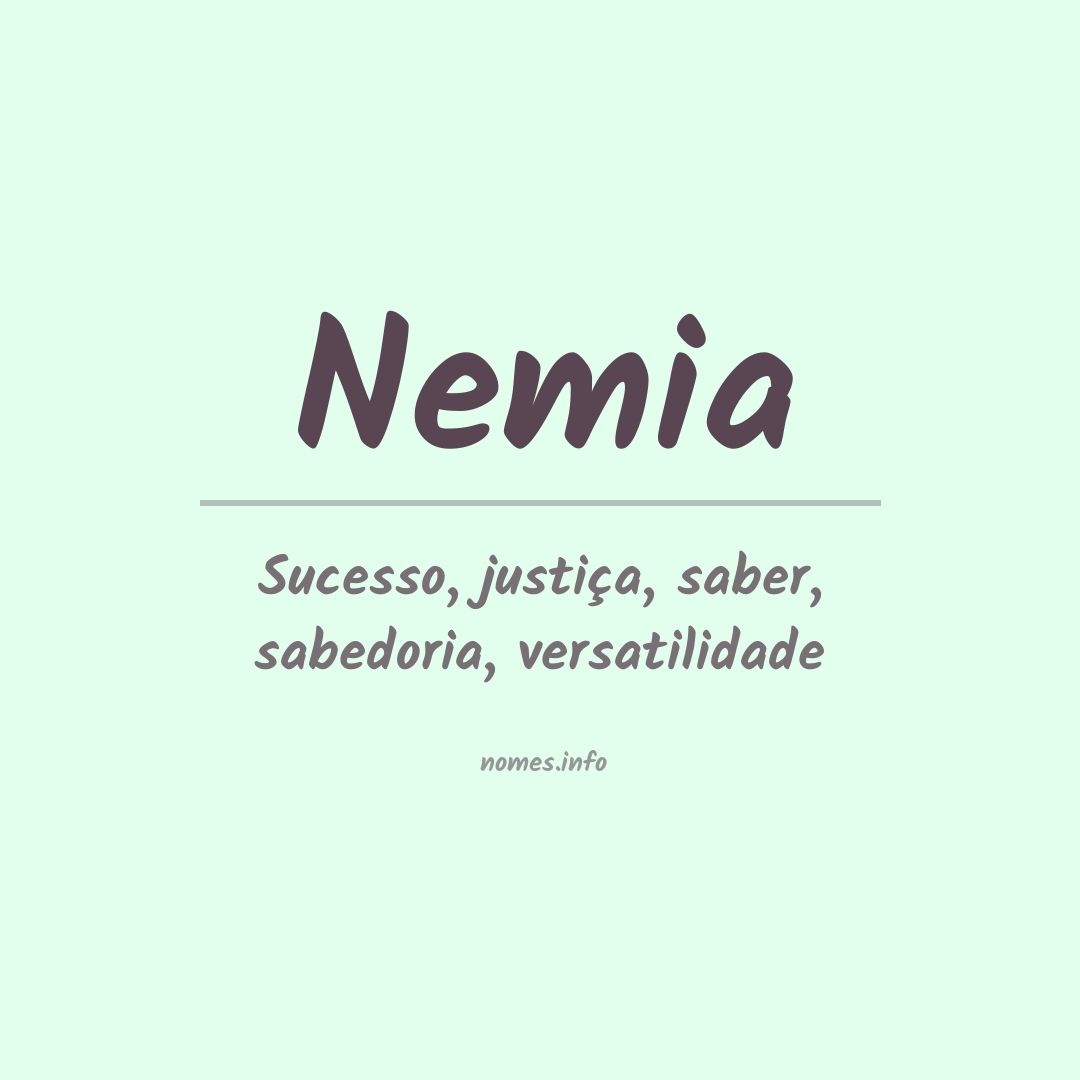 Significado do nome Nemia
