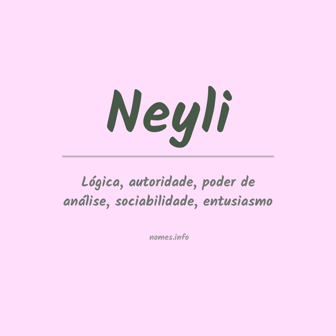 Significado do nome Neyli
