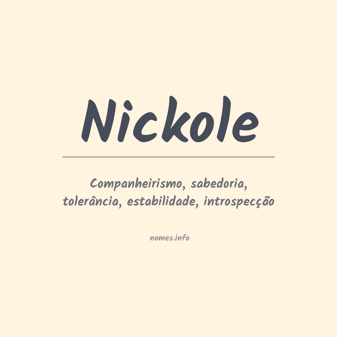 Significado do nome Nickole
