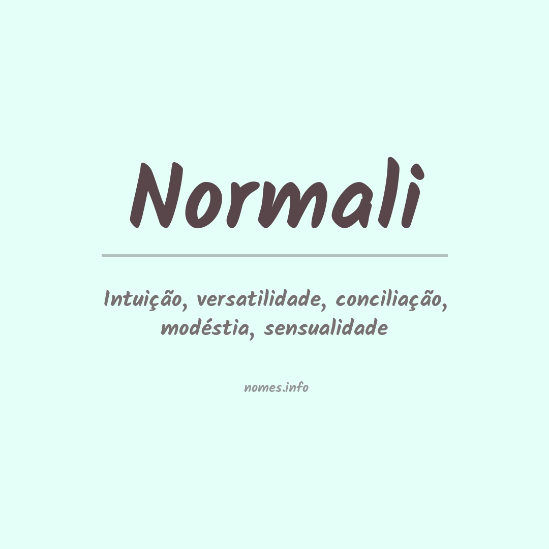 Significado do nome Normali