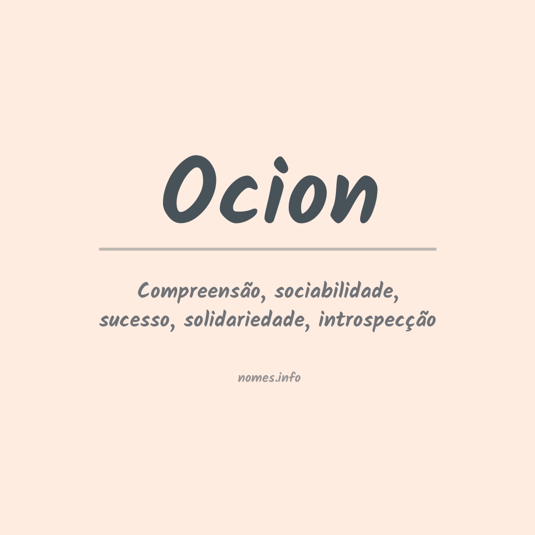 Significado do nome Ocion