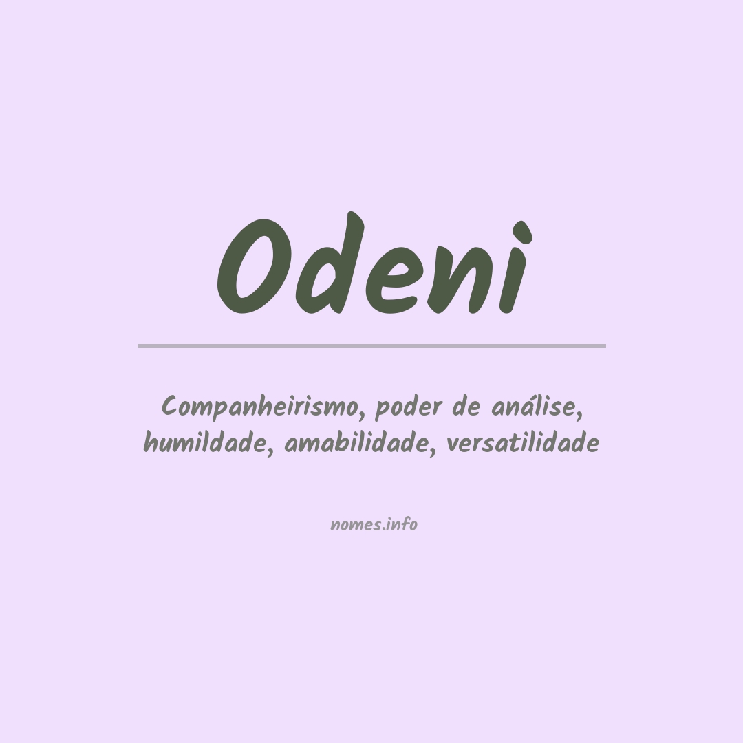 Significado do nome Odeni