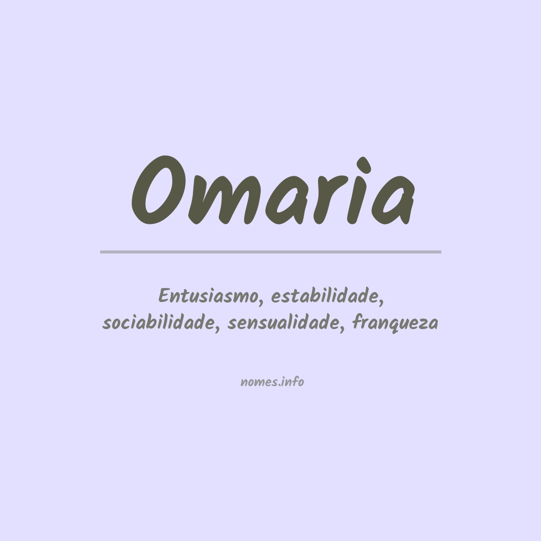 Significado do nome Omaria