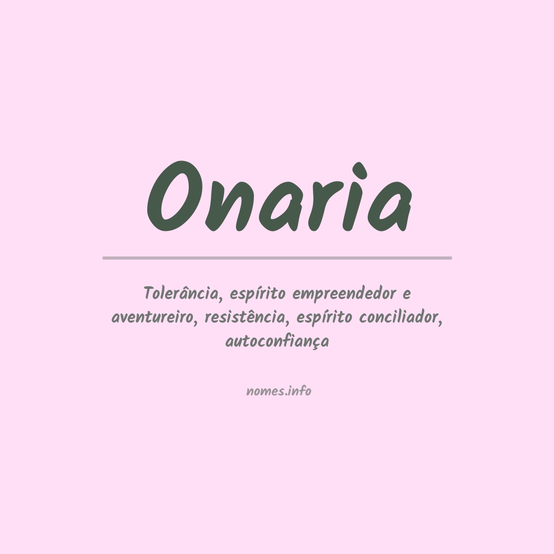 Significado do nome Onaria