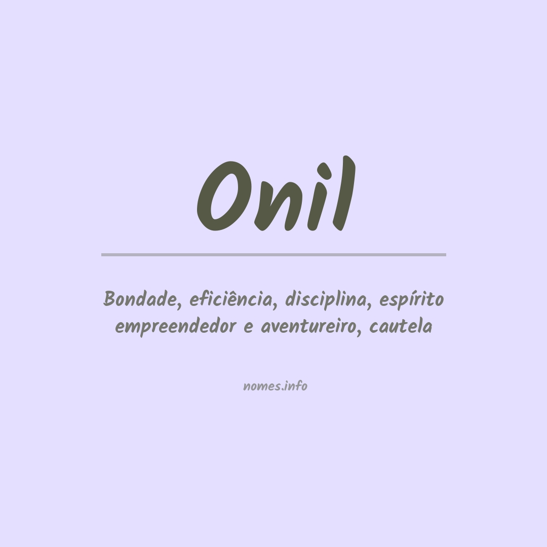 Significado do nome Onil