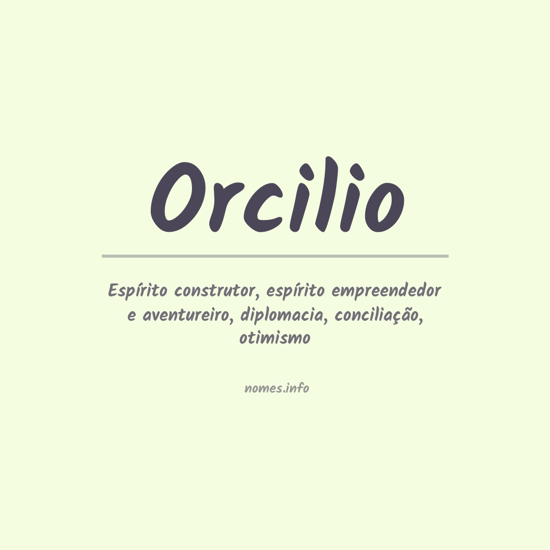 Significado do nome Orcilio