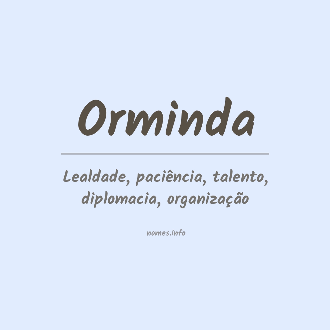 Significado do nome Orminda