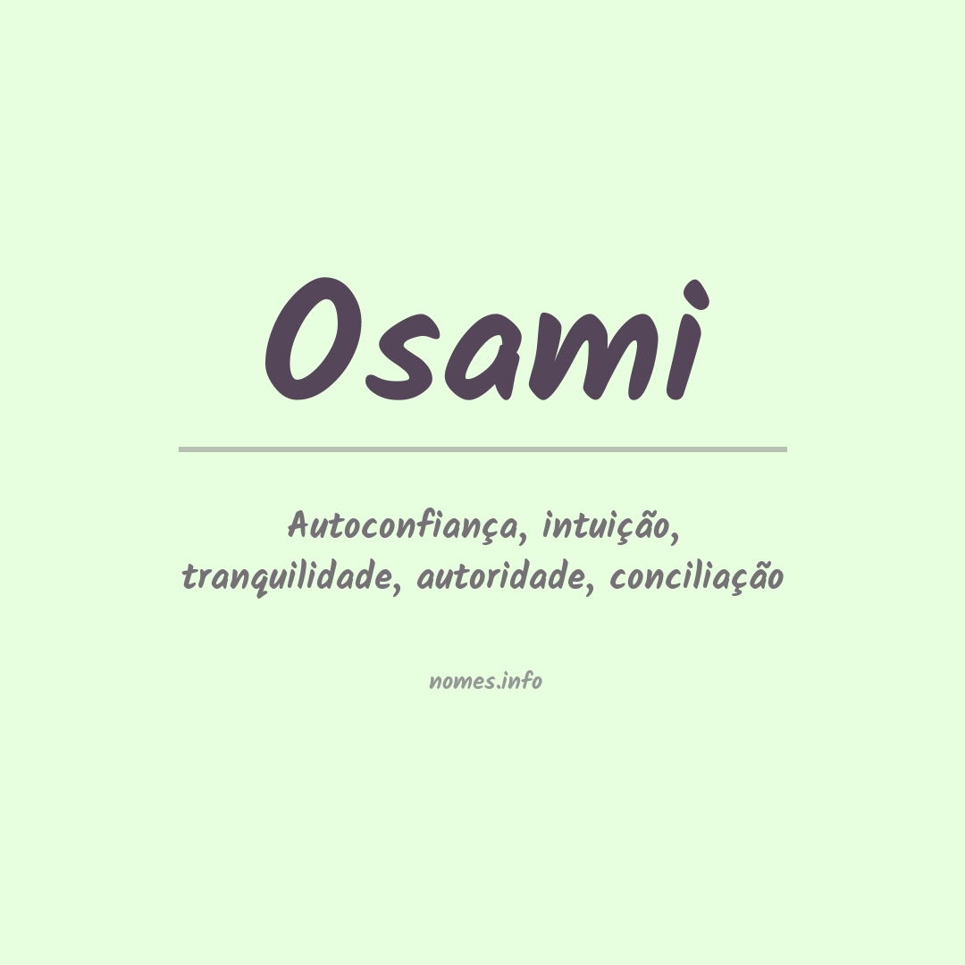 Significado do nome Osami
