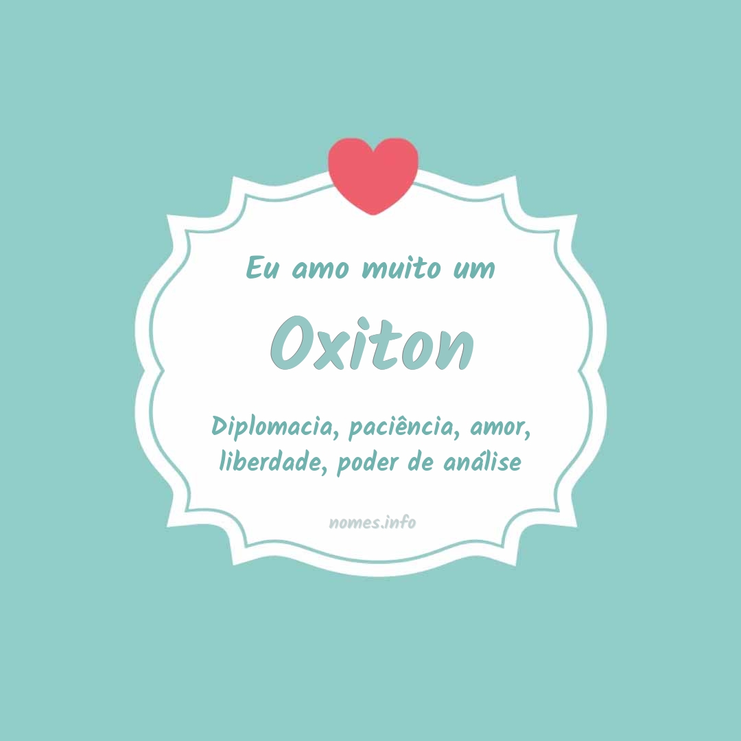 Significado do nome Oxiton