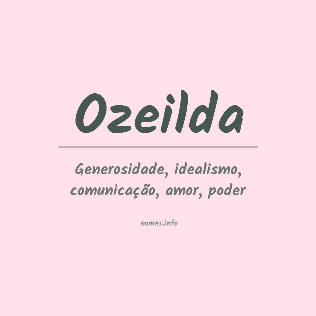 Significado do nome Ozeilda