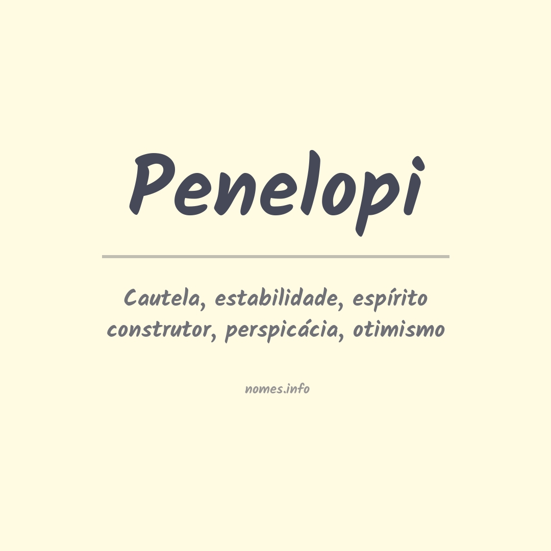 Significado do nome Penelopi