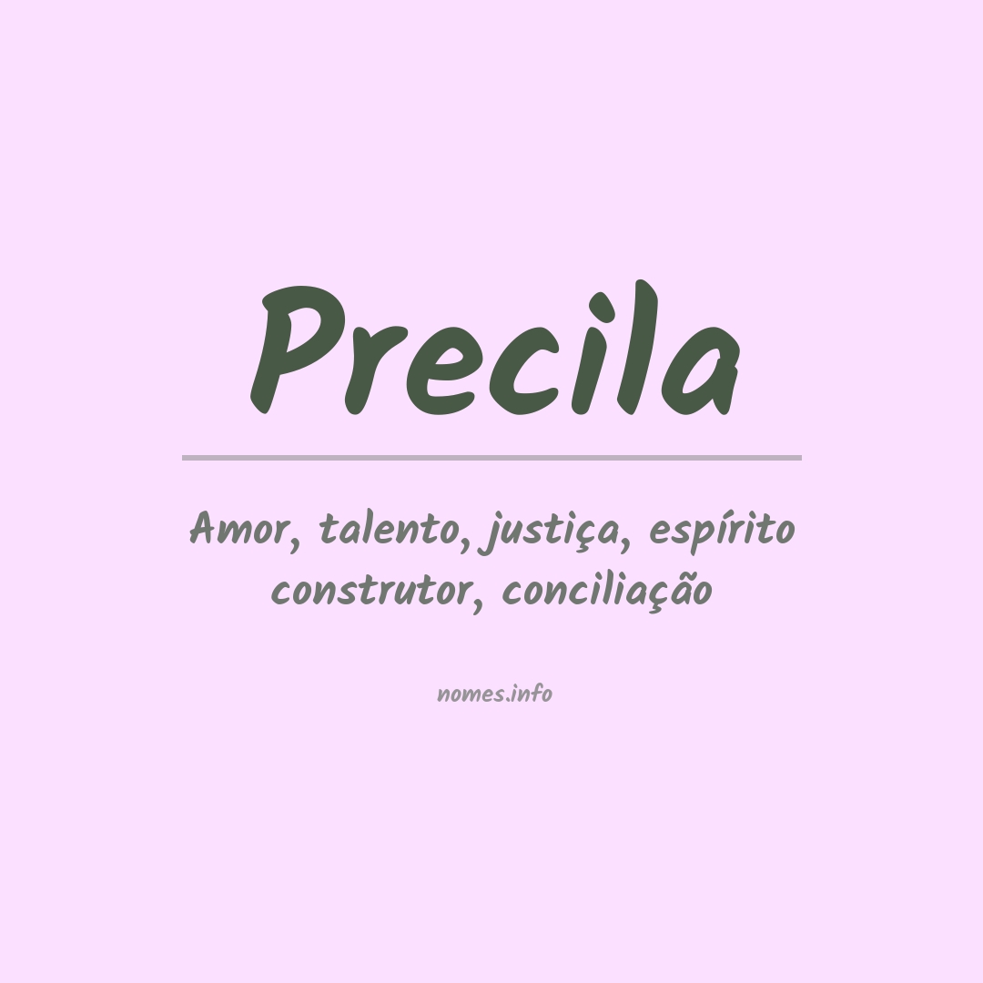 Significado do nome Precila