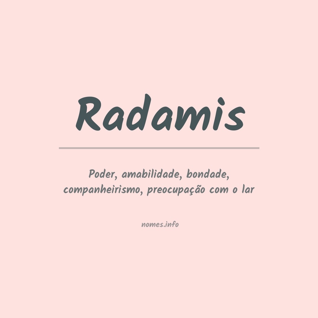 Significado do nome Radamis