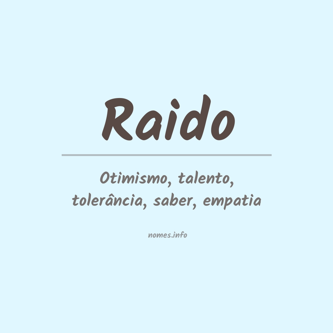 Significado do nome Raido
