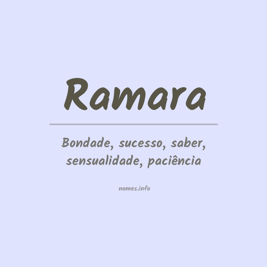 Significado do nome Ramara