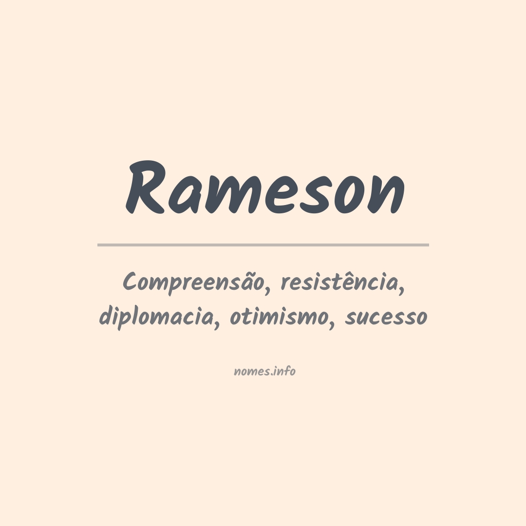 Significado do nome Rameson