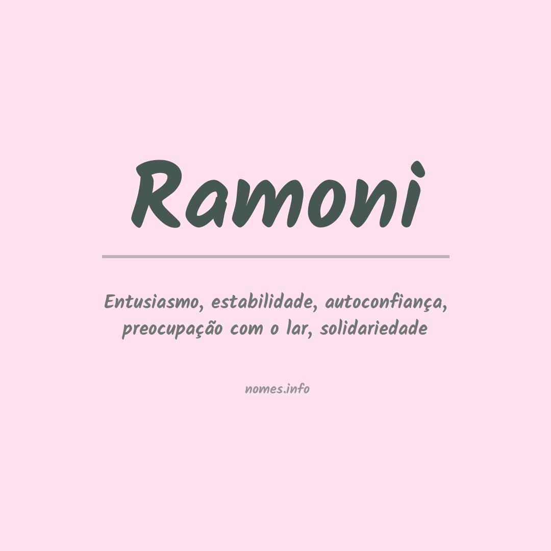 Significado do nome Ramoni