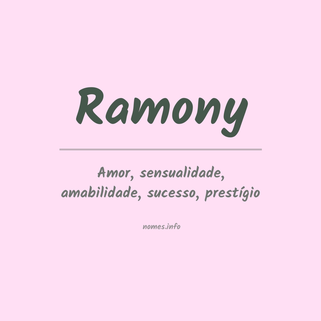Significado do nome Ramony