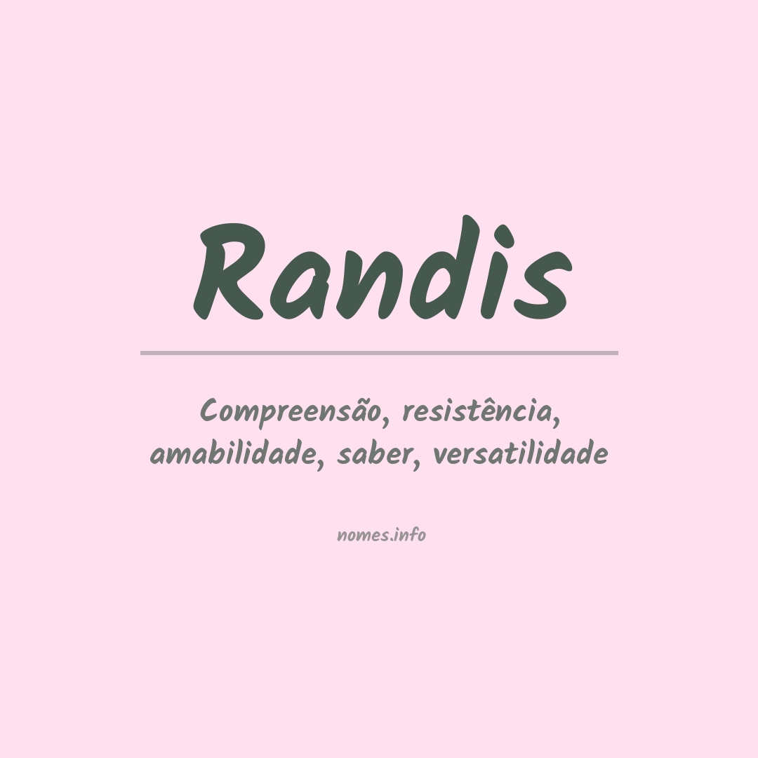 Significado do nome Randis