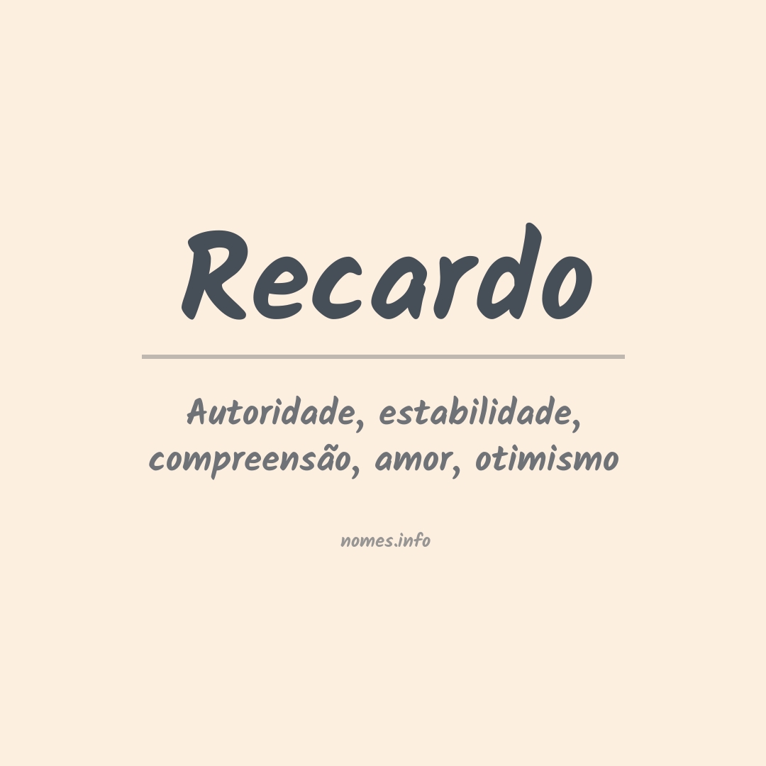 Significado do nome Recardo