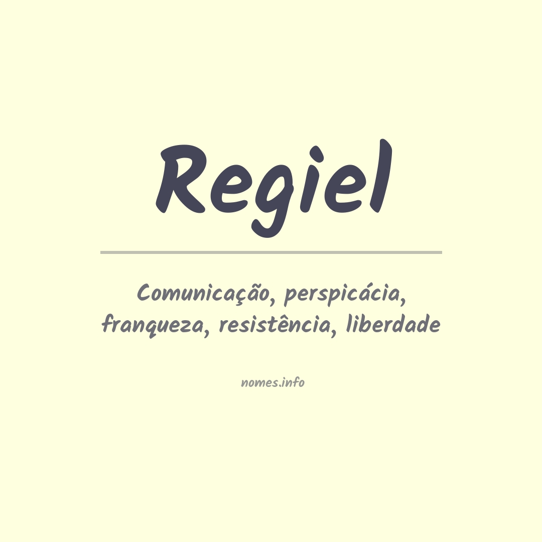 Significado do nome Regiel