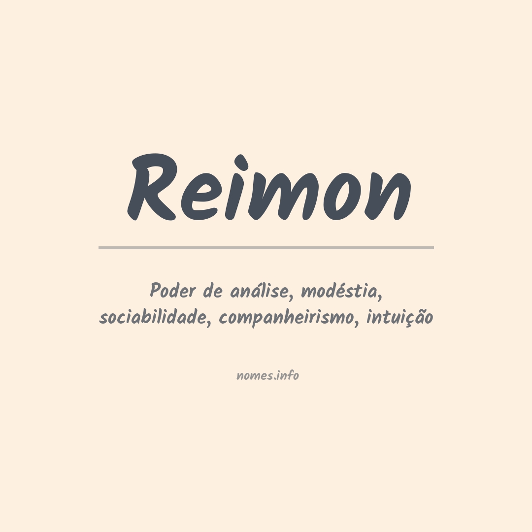 Significado do nome Reimon