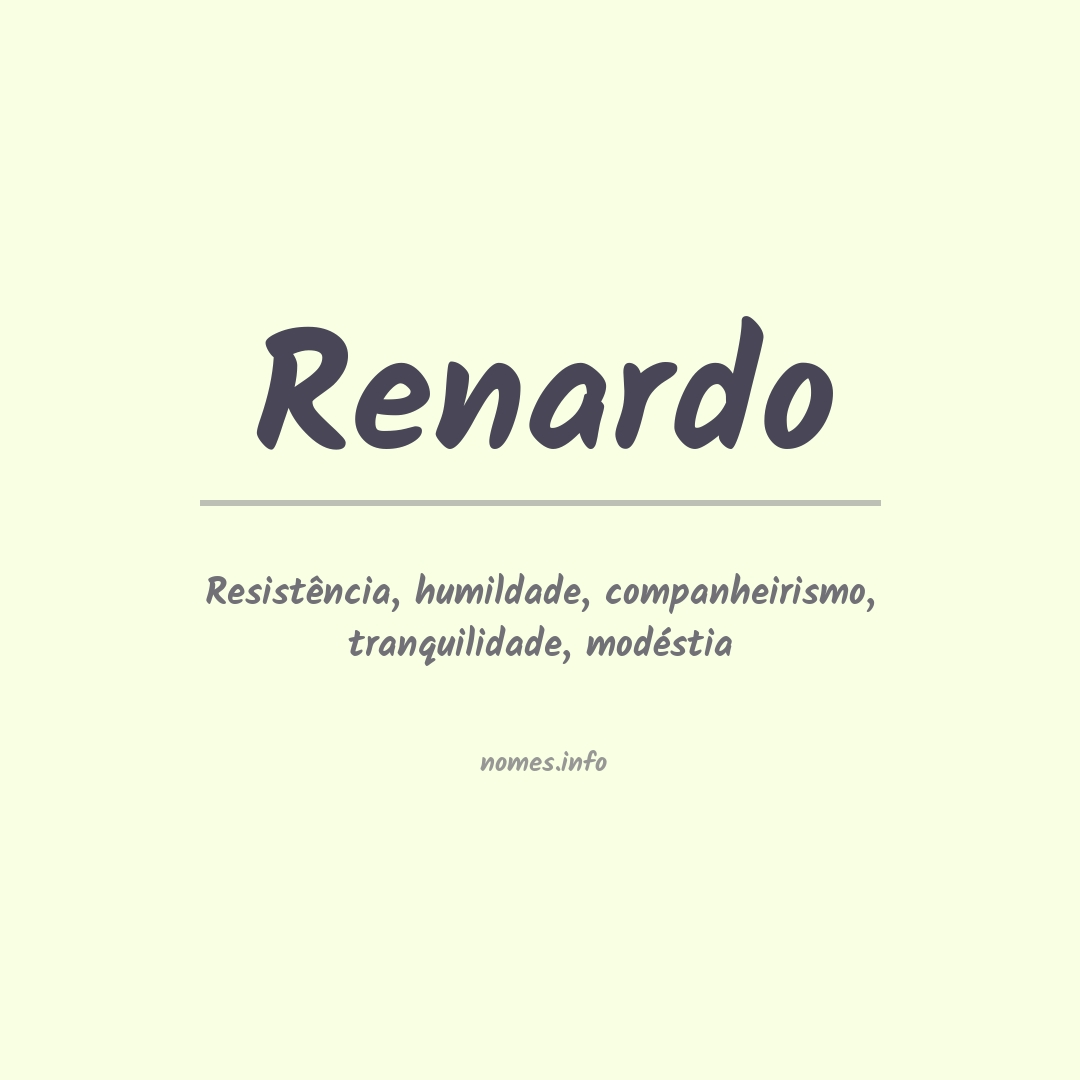 Significado do nome Renardo