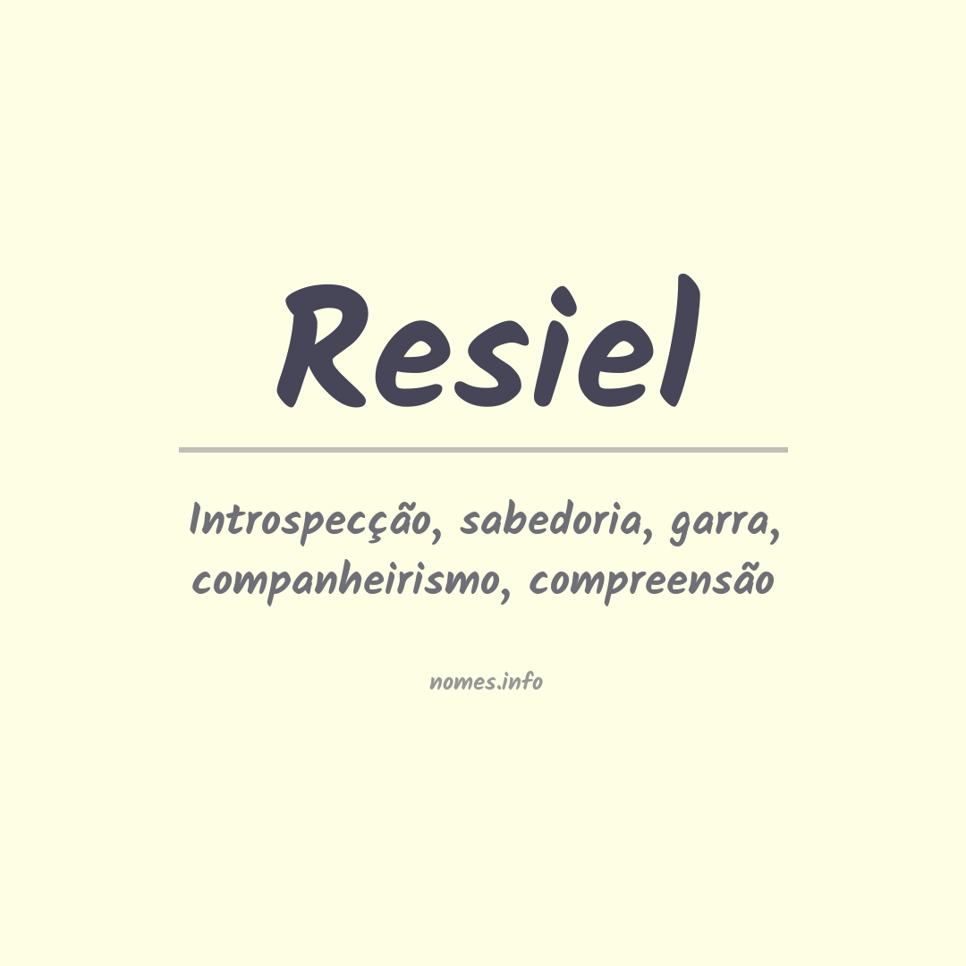 Significado do nome Resiel
