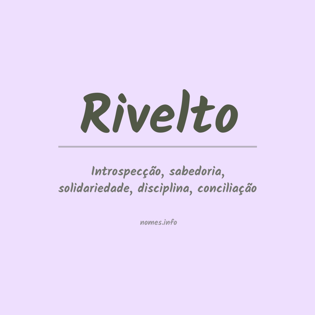Significado do nome Rivelto