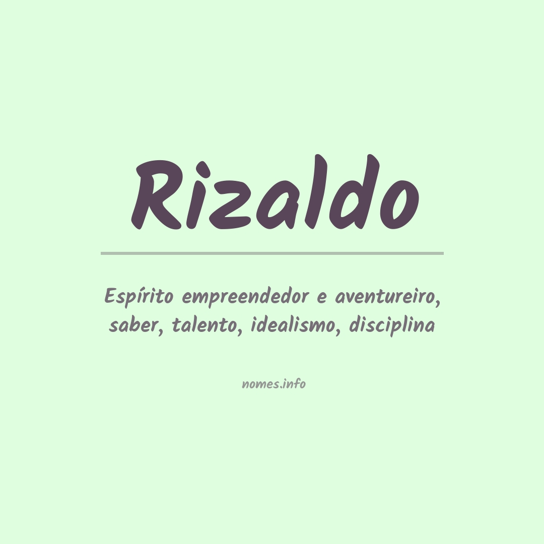 Significado do nome Rizaldo
