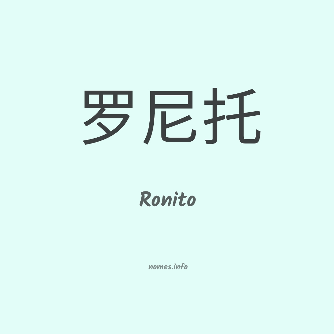 Significado do nome Ronito