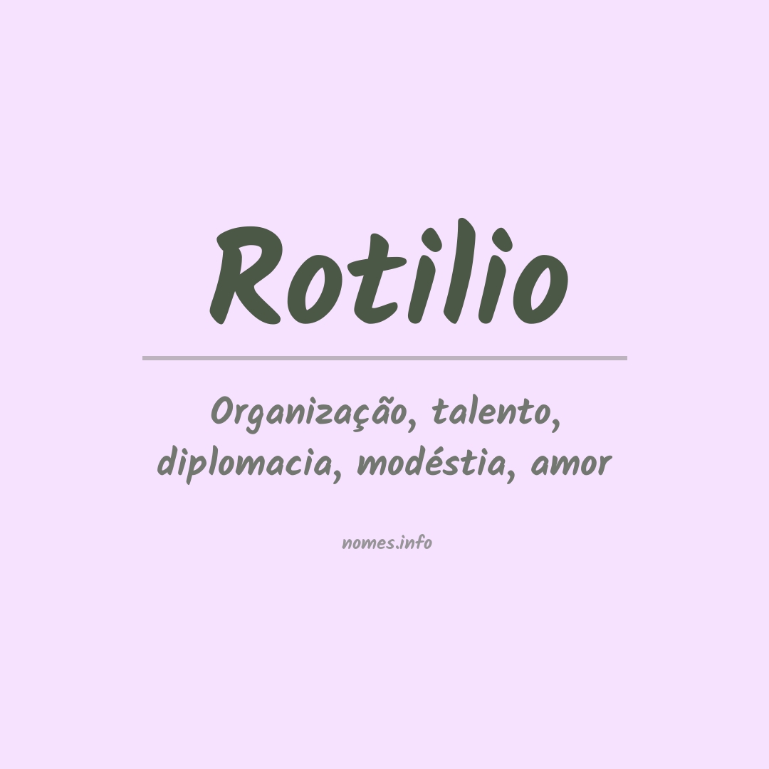 Significado do nome Rotilio