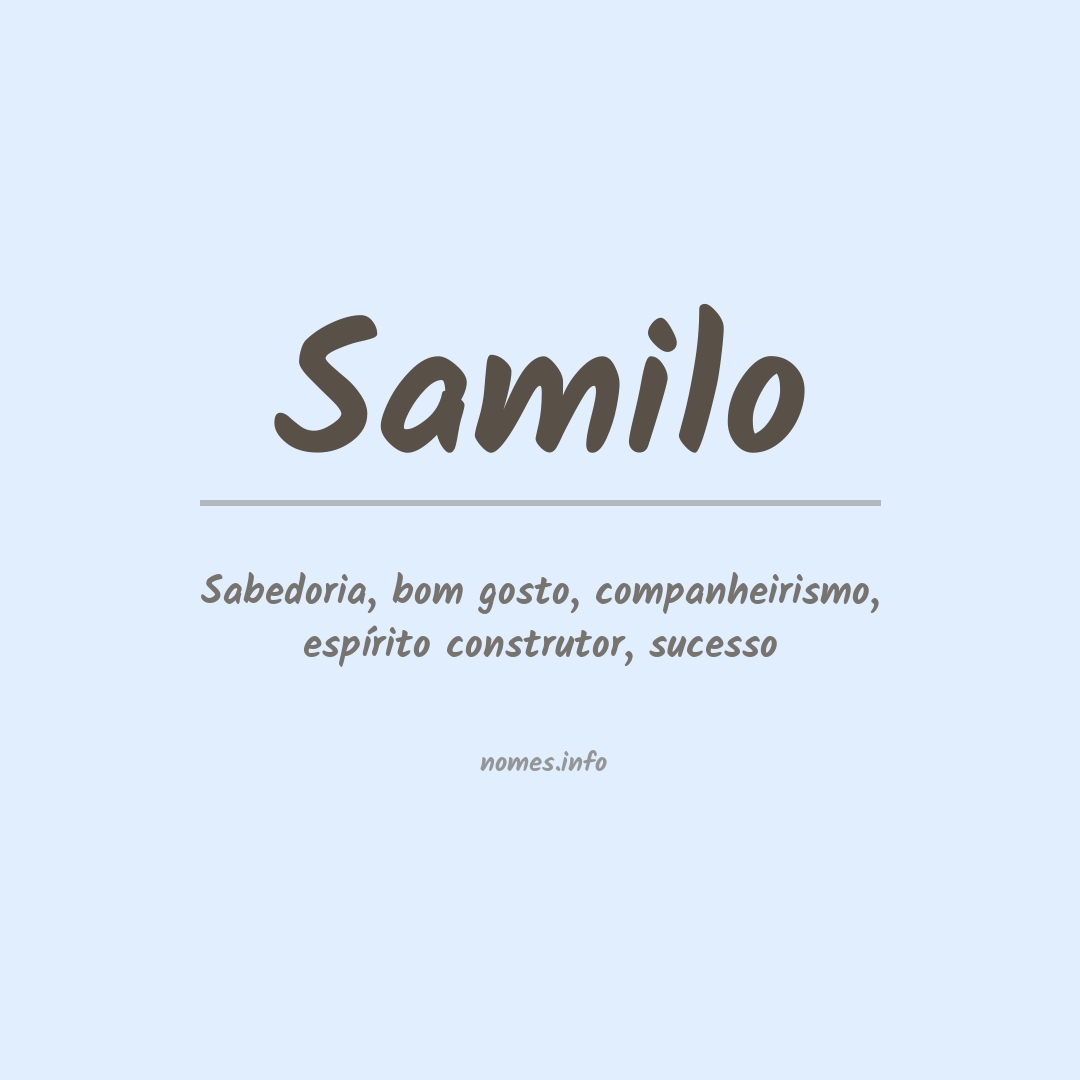 Significado do nome Samilo